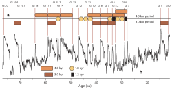 The Dansgaard–Oeschger cycle periodicities