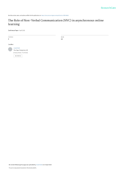 The Role of Non-Verbal Communication in Asynchronous Online Learning