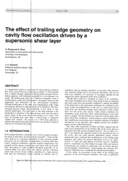 The effect of trailing edge geometry on cavity flow oscillation driven by a supersonic shear layer