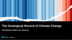 The Geological Record of Climate Change