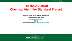 The IUPAC InChI Chemical Identifier Standard Project
