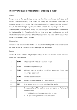Mentions Analytics Upload The Psychological Predictors of Wearing a Mask