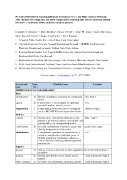 PRISMA-P (Preferred Reporting Items for Systematic review and Meta ...