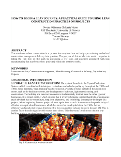 How to begin a lean journey A practical guide to using lean ...