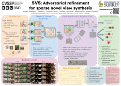 Poster: SVS: Adversarial refinement for sparse novel view synthesis