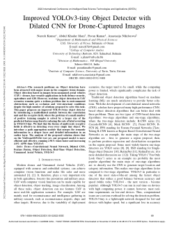[52] Improved YOLOv3-tiny Object Detector with Dilated CNN for Drone-Captured Images.
