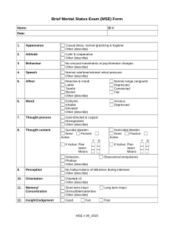 Brief Mental Status Examination