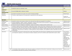 PRISMA diagram and PRISMA check list