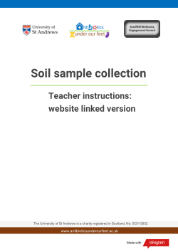 Antibiotics under our feet: teacher instructions for soil sample collection
