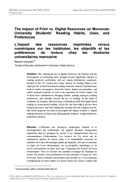 The Impact of Print vs. Digital Resources on Moroccan University ...