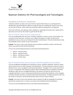Probability Distribution Cheatsheet