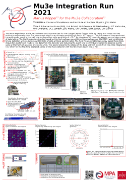 Mu3e Integration Run 2021