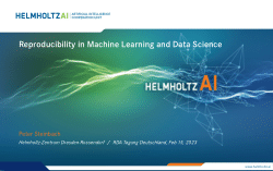 Reproducibility in Machine Learning and Data Science