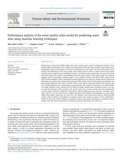 Performance analysis of the water quality index model for predicting water state using machine ...