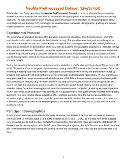 NeuMa (PreProcessed): A multimodal Neuromarketing dataset