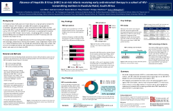 Poster presented at EASL Conference. 2022: "Absence of Hepatitis B ...