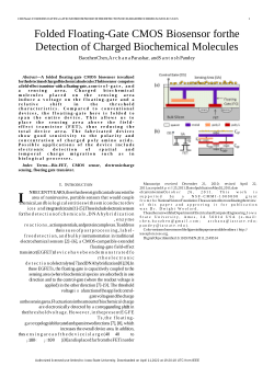Ion Selective Extended Floating Gate CMOS FET Biosensor for DNA charge ...