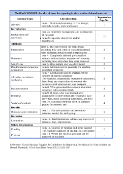 Modified Consort Checklist