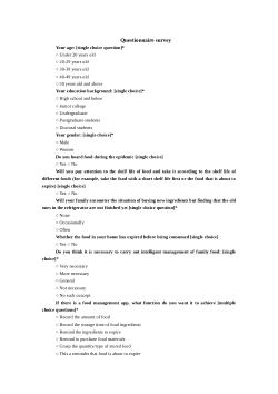 Household Food Waste ——Questionnaire survey.docx