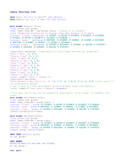 Suplemental file S1. PROC MIXED and LSMESTIMATE Code for SAS