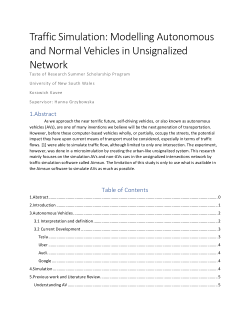 Traffic Simulation: Modelling Autonomous and Normal Vehicles in ...