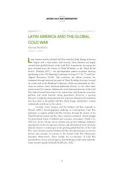 Latin America and the global Cold war
