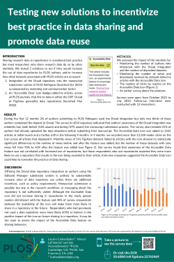 Poster: Testing new solutions to incentivize best practice in data ...