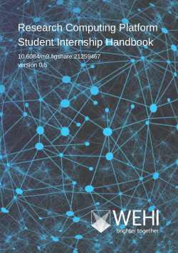 Research Computing Platform Student Internship Handbook