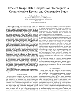 Efficient Image Data Compression Techniques: A Comprehensive Review and ...