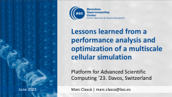 Slides for the PASC23 paper presentation "Lessons Learned from a ...