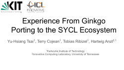 Experience From Ginkgo Porting to the SYCL Ecosystem