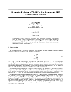 Simulating Evolution of Multi-Particle System with GPU Acceleration in ...