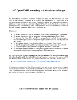 18th OpenFOAM Workshop 2023 - Validation Challenge