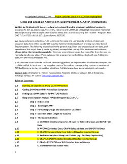 Sleep and Circadian Analysis MATLAB Program (S.C.A.M.P.) InstructionsWritten by Christopher G ...
