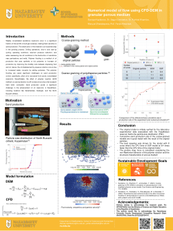 Numerical model of flow using CFD-DEM in granular porous medium