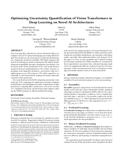 Optimizing Uncertainty Quantification of Vision Transformers in Deep Learning on Novel AI ...