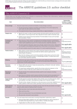 Item - The ARRIVE guidelines 2.0: author checklist - figshare - Figshare