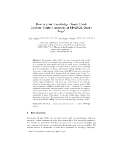 How is your Knowledge Graph Used: Content-Centric Analysis of SPARQL ...
