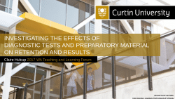 Investigating the effects of diagnostic tests and preparatory material ...