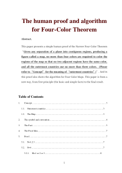 The human proof and algorithm for Four-Color Theorem