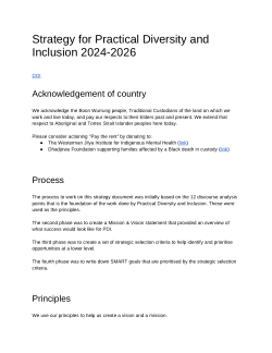 Strategy for Practical Diversity and Inclusion 2024-2026