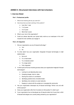 Structured interviews with fact-checkers