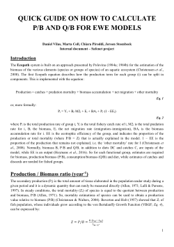 Quick guide on how to calculate P/B and Q/B for Ecopath with Ecosim ...