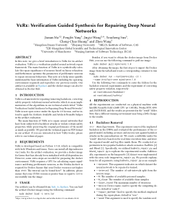 Artifact: VeRe: Verification Guided Synthesis for Repairing Deep Neural Networks