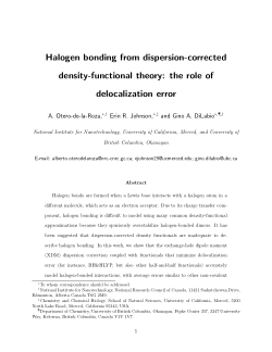 Halogen Bonding from Dispersion-Corrected Density-Functional Theory: The Role of Delocalization ...