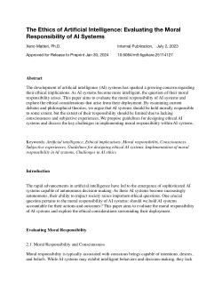 The Ethics of Artificial Intelligence: Evaluating the Moral ...