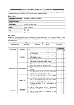 QUESTIONNAIRE - USE OF THE CANVAS PLATFORM AND QUESTIONNAIRE - THE ...