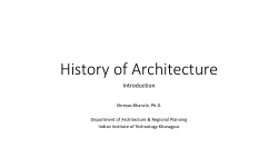 History of Architecture-1 - Course Introduction
