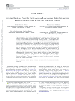 Altering Emotions Near the Hand: Approach-Avoidance Swipe Interactions ...
