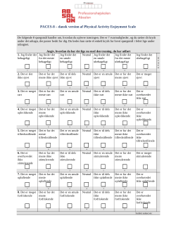 Danish version of Physical Activity Enjoyment Scale (PACES-8)